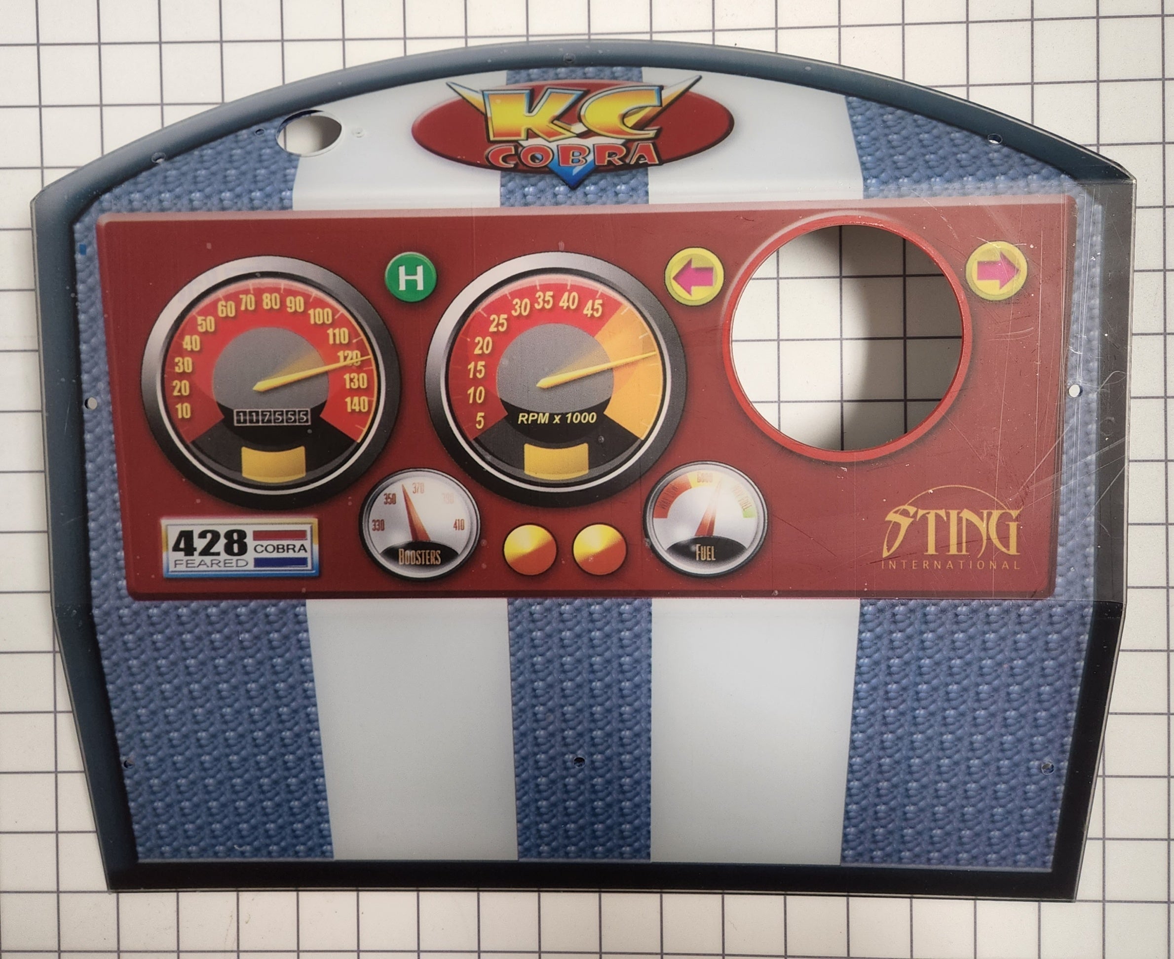 DASHBOARD RED KC COBRA (ACRYLIC W/GRAPHIC) [XSIKCCUS030R] – ICE Parts Store