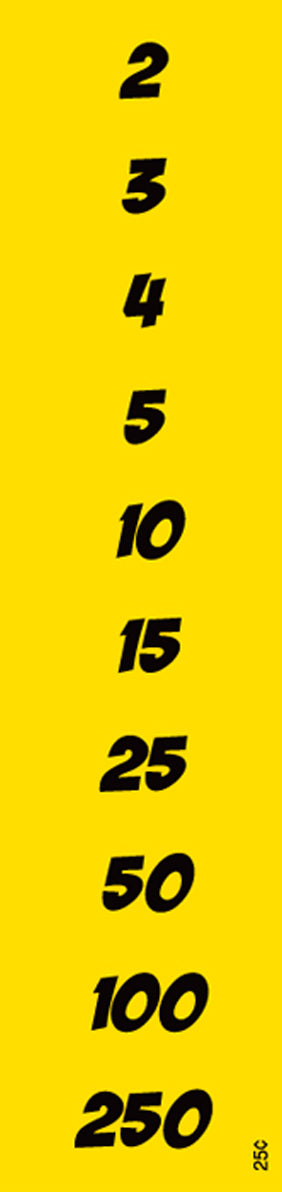 DECAL (SCORE CARD 25 CENT NUMBER SHEET) [MJ7331] – ICE Parts Store